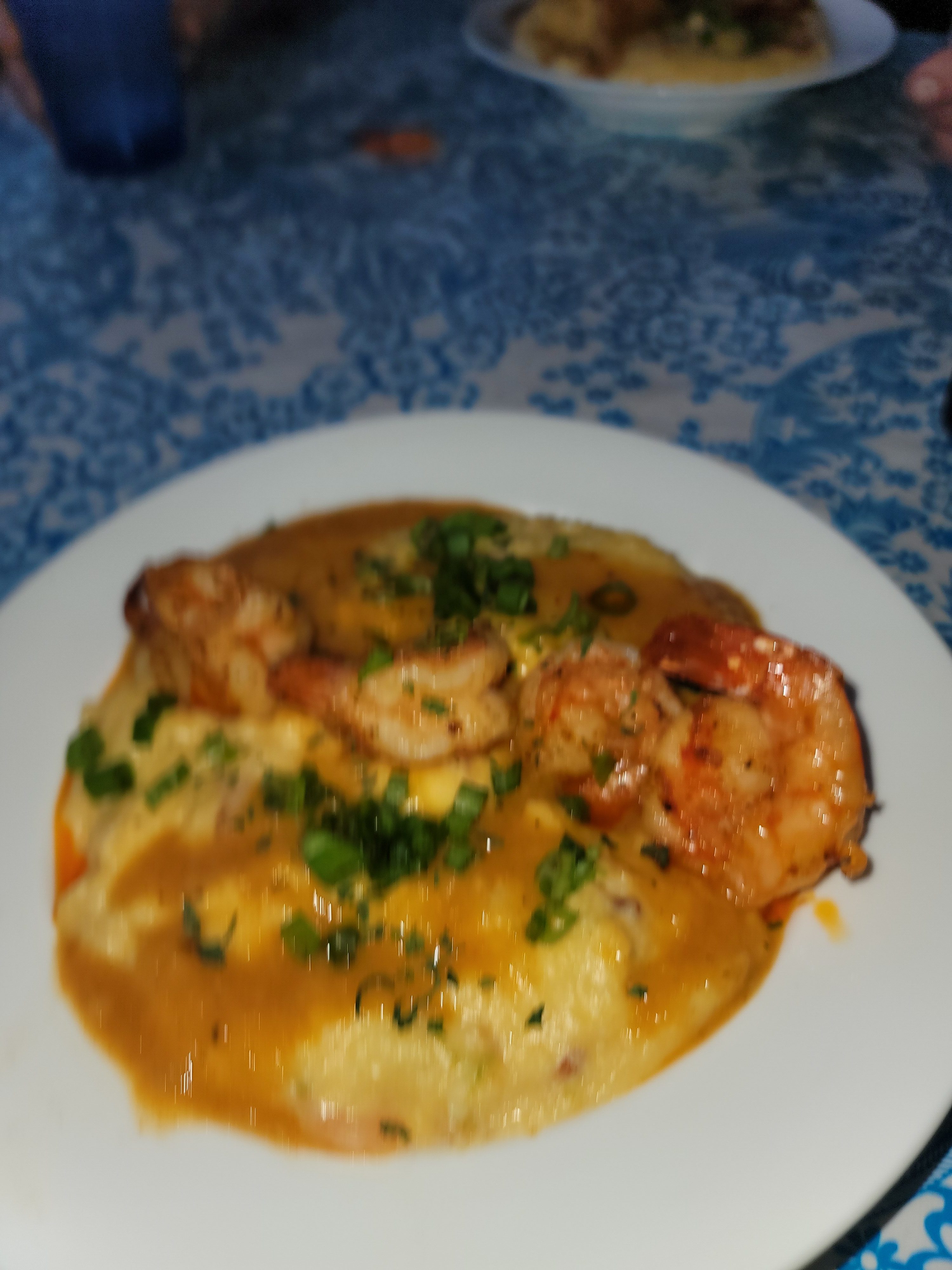 Shrimp and Bacon Cheddar Grits - High Cotton Kitchen