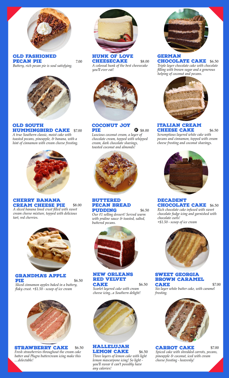 Menus - High Cotton Kitchen